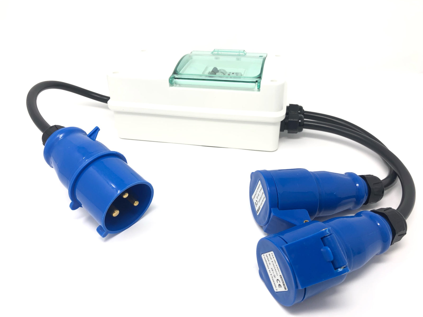 32A to 2 x 16A Commando Splitter with MCB Protection– CommsOnline